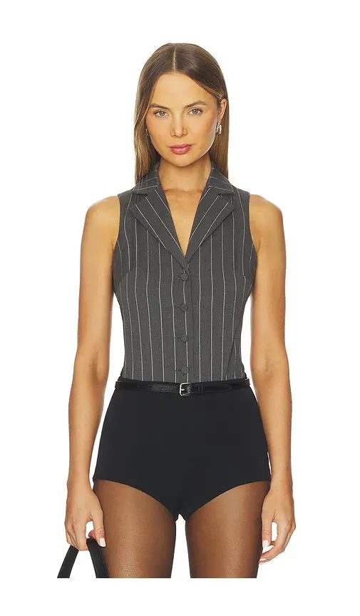 FLEUR DU MAL Maxwell Bodysuit - Grey
