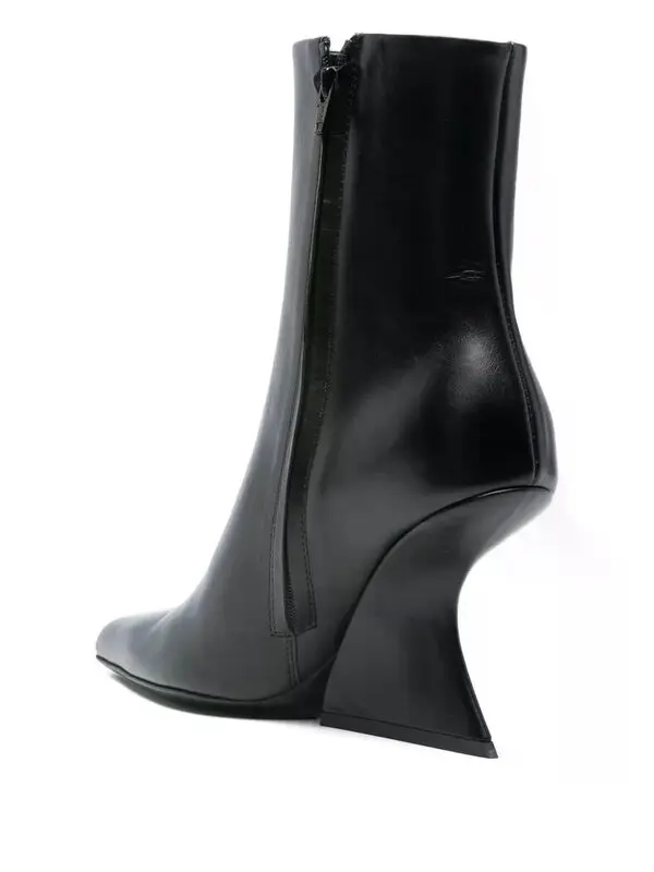 MUGLER 95mm Leather Pointed-toe Boots