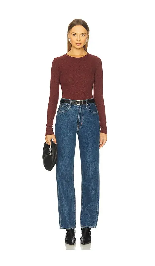 AGOLDE Delphi Slim Tee - Brick