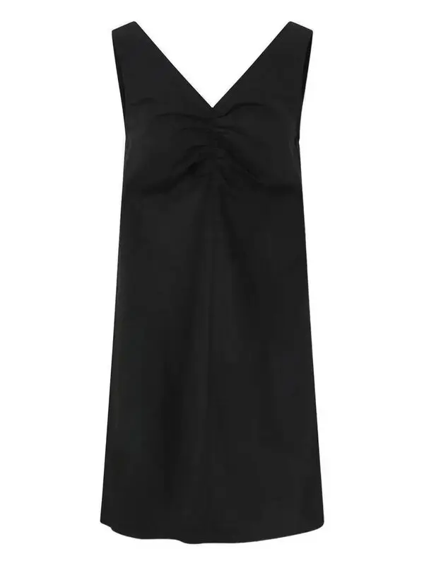 LA PISCINE Ruched V-neck Dress