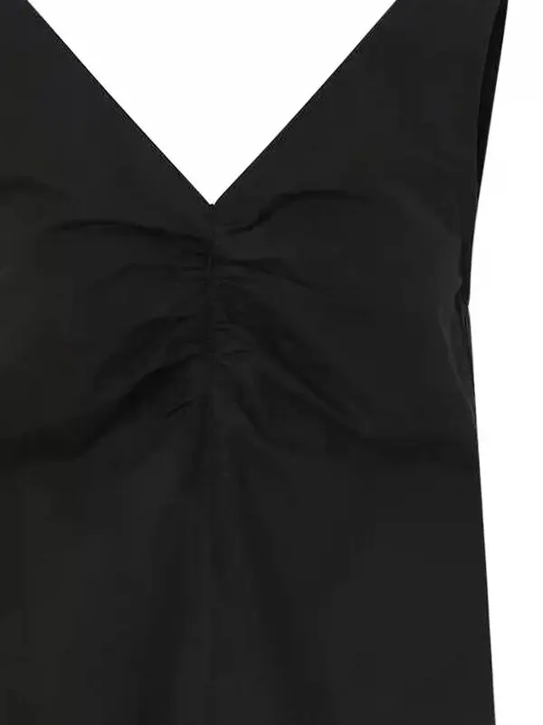 LA PISCINE Ruched V-neck Dress
