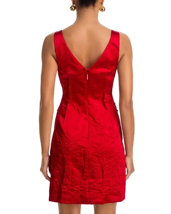 JASON WU Crushed Satin V-neck Dress