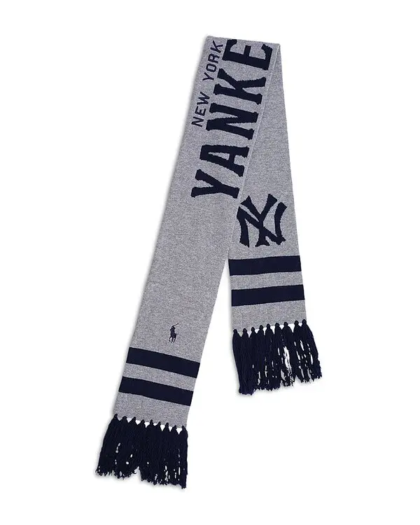 Polo Ralph Lauren Stadium Knit Scarf - Grey Heather/ Navy