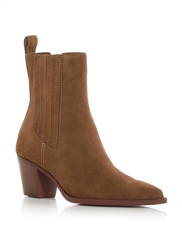 Dolce Vita Bryn Pointed Booties - Brown Suede