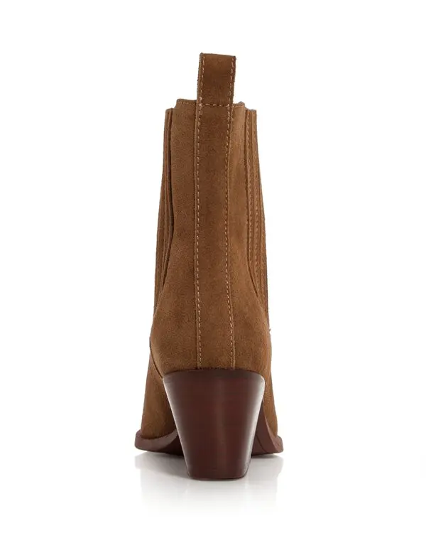 Dolce Vita Bryn Pointed Booties - Brown Suede