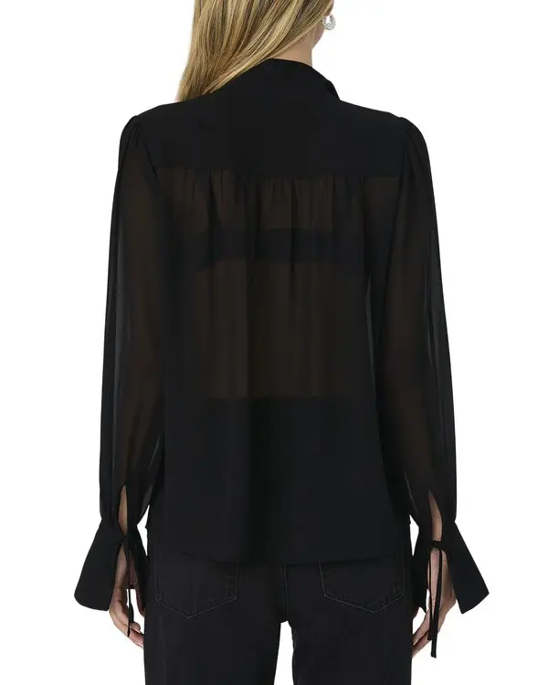 French Connection Eden Tie Neck Blouse