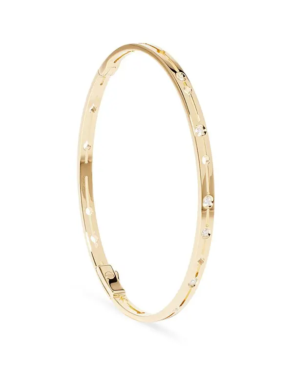 DINH VAN 18k Yellow Pulse Diamond Cutout Bangle Bracelet - Gold