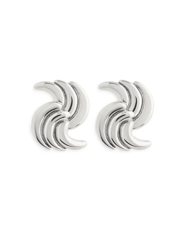 Sterling Forever Leni Twist Stud Earrings - Silver