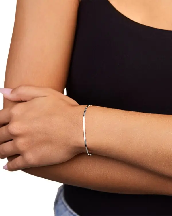 Sterling Forever Herringbone Chain Bracelet - Silver