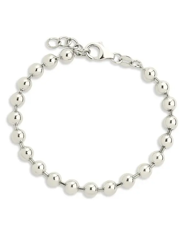 Sterling Forever Preston Beaded Flex Bracelet - Silver