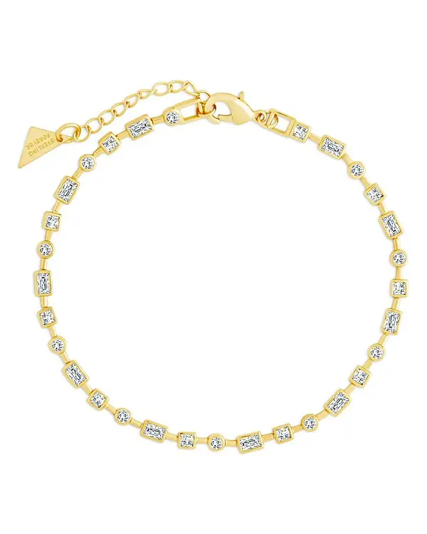 Sterling Forever Camden Cubic Zirconia Flex Bracelet - Gold