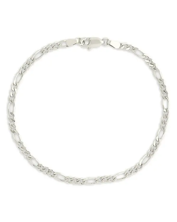 Sterling Forever Figaro Chain Bracelet - Silver