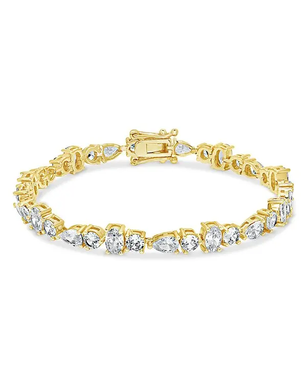 Sterling Forever Billie Cubic Zirconia Bracelet - Gold