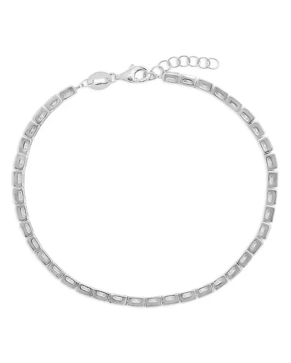 Sterling Forever Christina Cubic Zirconia Flex Bracelet - Silver