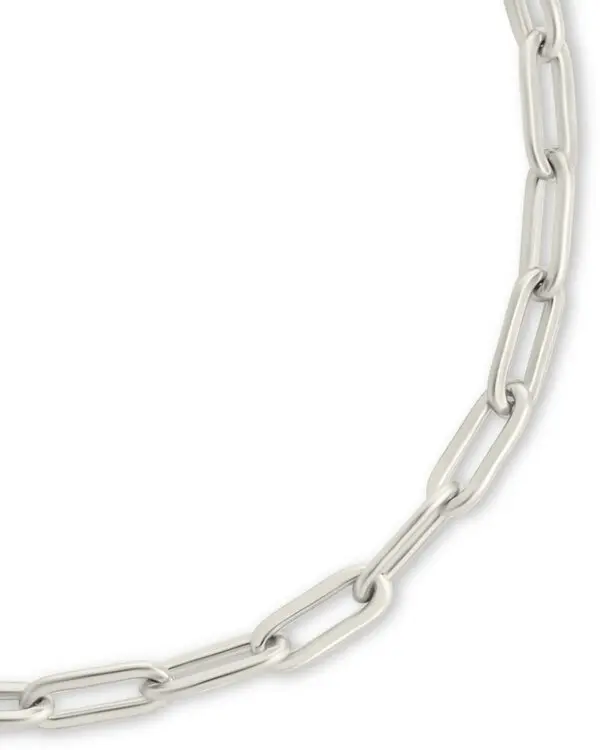 Sterling Forever Dainty Paperclip Chain Bracelet