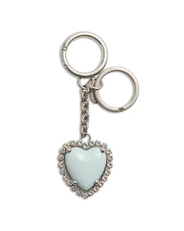 Valentino Garavani Coeur Hyperbole Key Chain Bag Charm - Palladium/azure