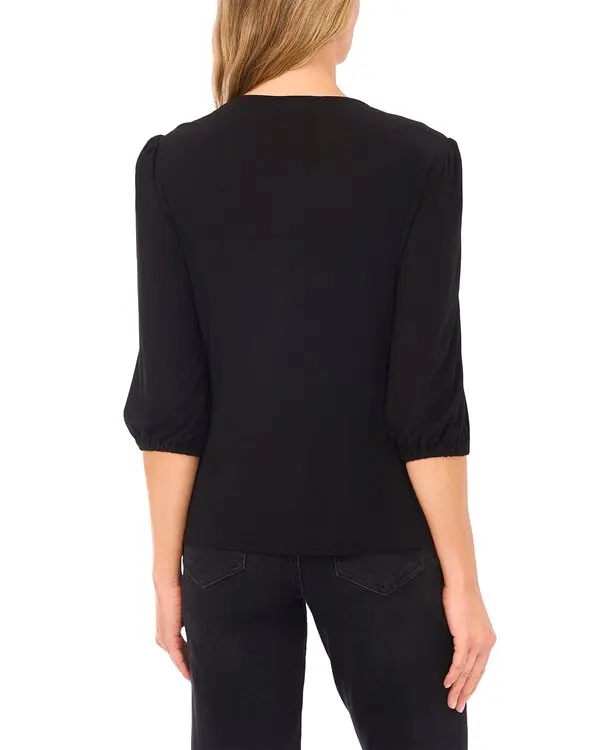 CECE DUPRAZ Twist Keyhole Top - Rich Black
