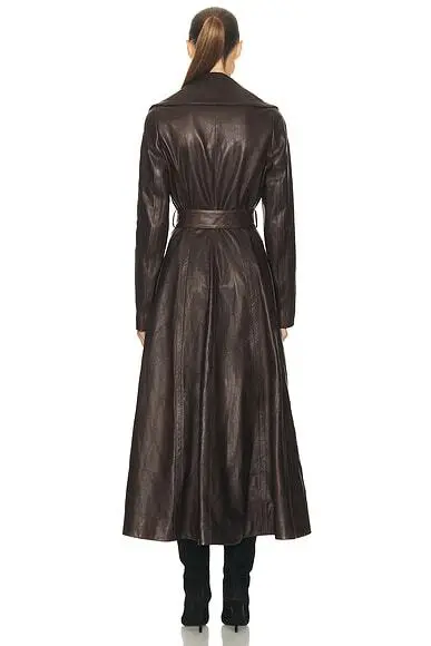 Alaïa Long Leather Coat