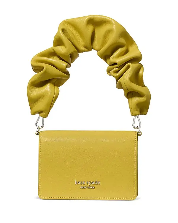 Kate Spade New York Glazed Leather Mini Bag With Scrunch Strap