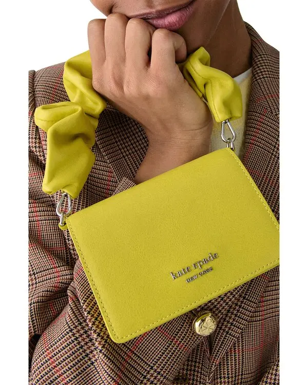 Kate Spade New York Glazed Leather Mini Bag With Scrunch Strap