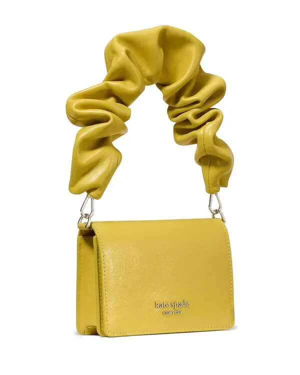 Kate Spade New York Glazed Leather Mini Bag With Scrunch Strap