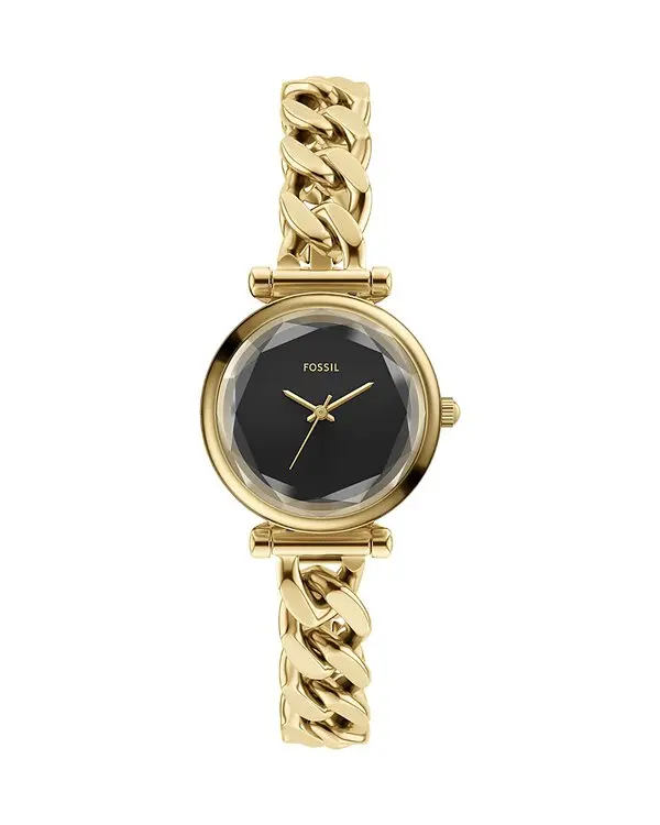 Fossil Carlie Three-hand Watch, 28mm - Black/gold