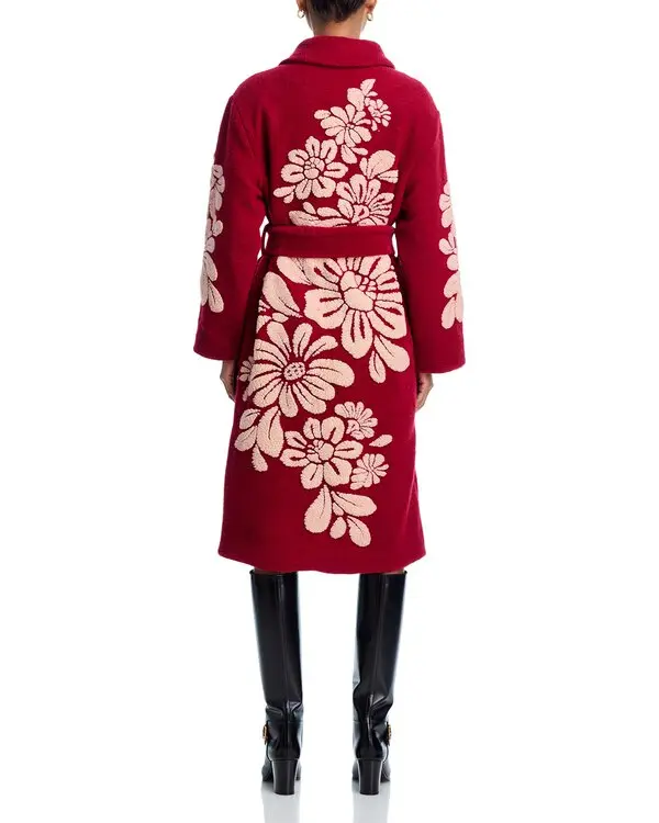 Farm Rio Floral Fleece Coat