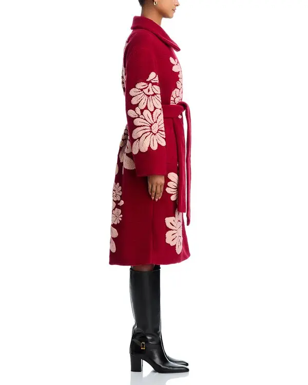 Farm Rio Floral Fleece Coat