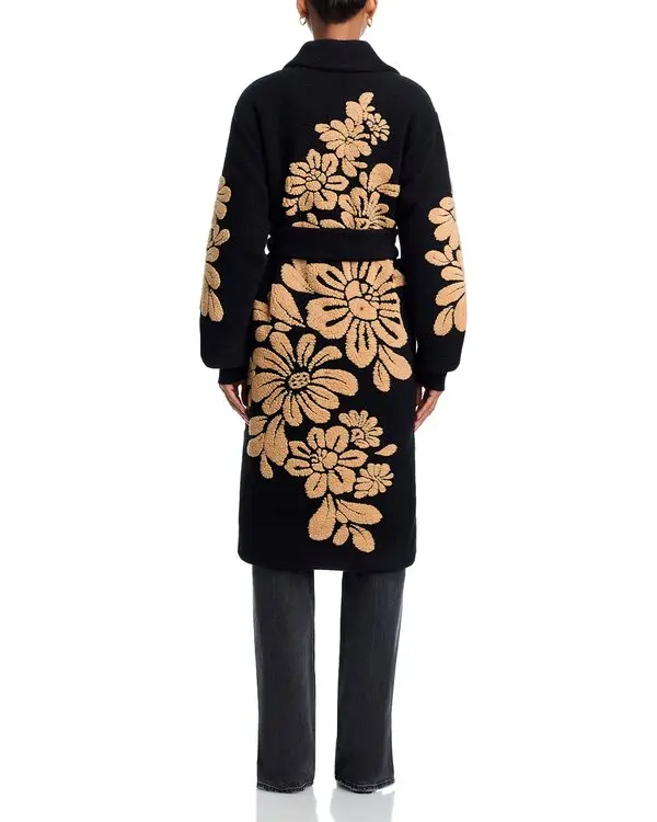 Farm Rio Floral Fleece Coat
