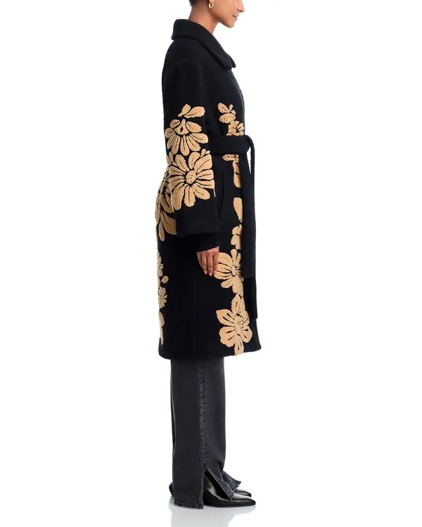 Farm Rio Floral Fleece Coat