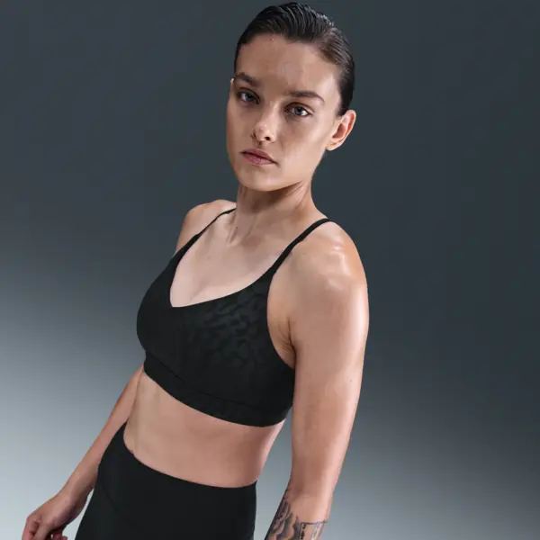 Nike Indy Light-support Printed Padded Adjustable Sports Bra
