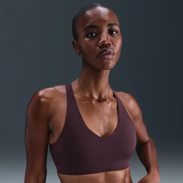 Nike Universa Medium-support Padded Sport Bra - Red