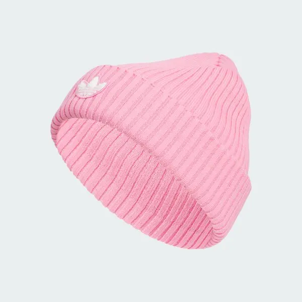 Adidas Chenille Beanie - Semi Pink Glow / White