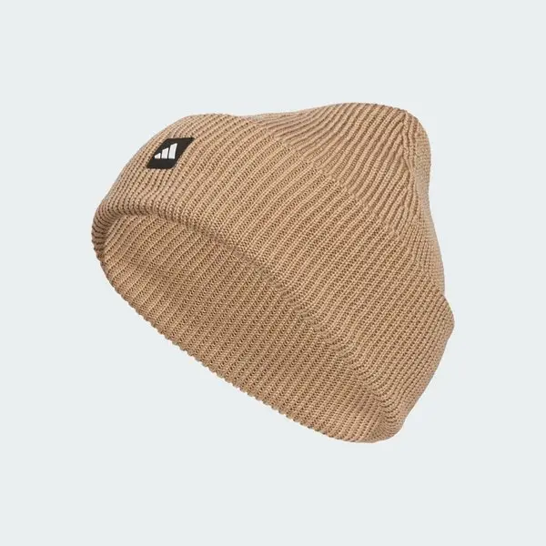 Adidas Premium Cuff Fold Beanie - Warm Sandstone / Black / White