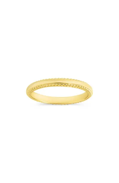 Sterling Forever Kayden Milgrain Band Ring - Gold