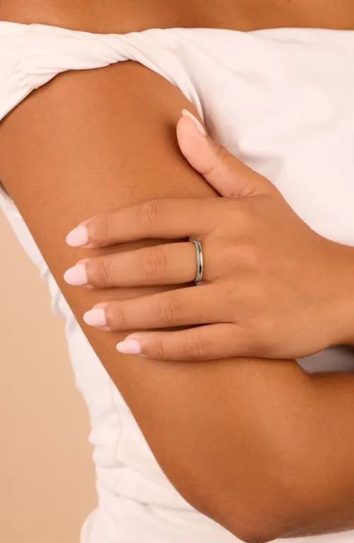 Sterling Forever Kayden Milgrain Band Ring - Silver