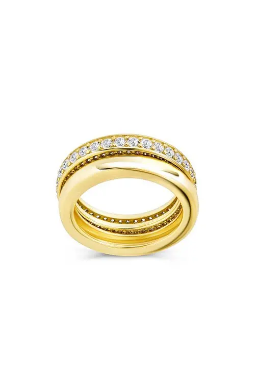 Sterling Forever Jackie Stack Ring - Gold