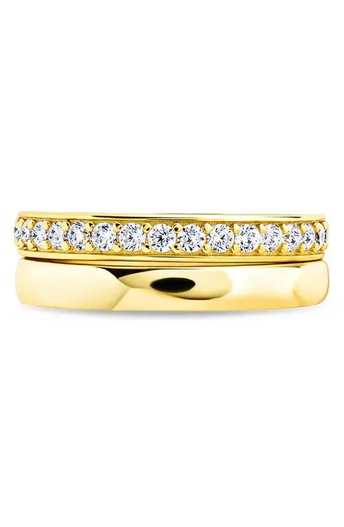 Sterling Forever Jackie Stack Ring - Gold