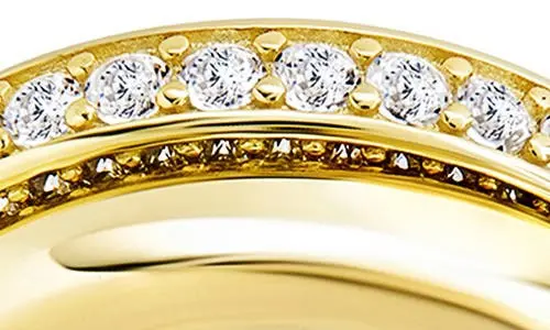 Sterling Forever Jackie Stack Ring - Gold