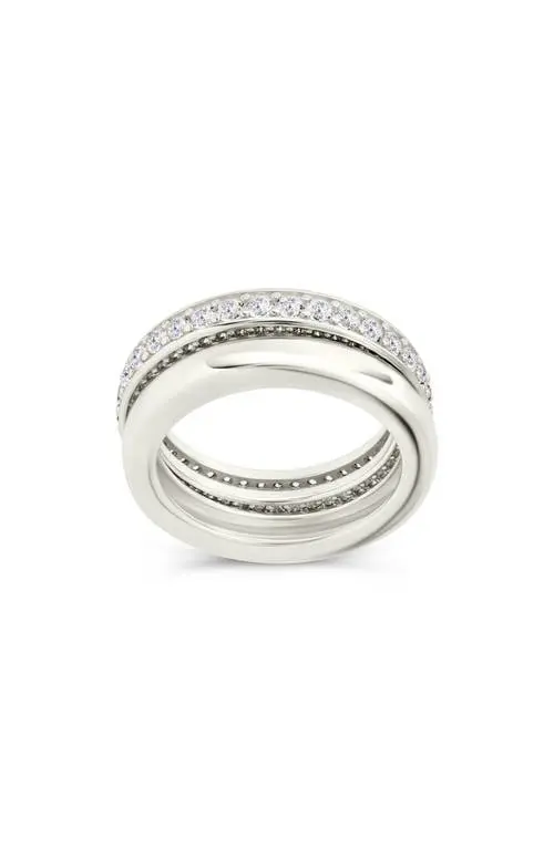 Sterling Forever Jackie Stack Ring - Silver