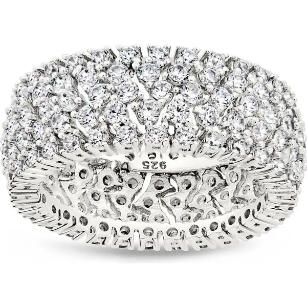 Sterling Forever Cubic Zirconia Eternity Band Ring - Silver