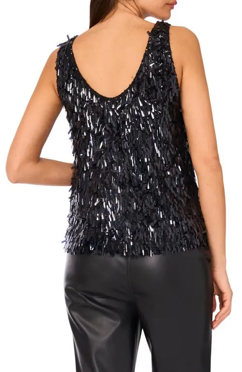 Vince Camuto V-neck Sequin Tank
