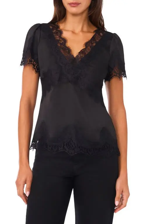 Vince Camuto Lace Satin Top