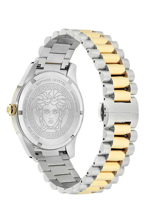 Versace Apodis Gmt Bracelet Watch - Green/two Tone