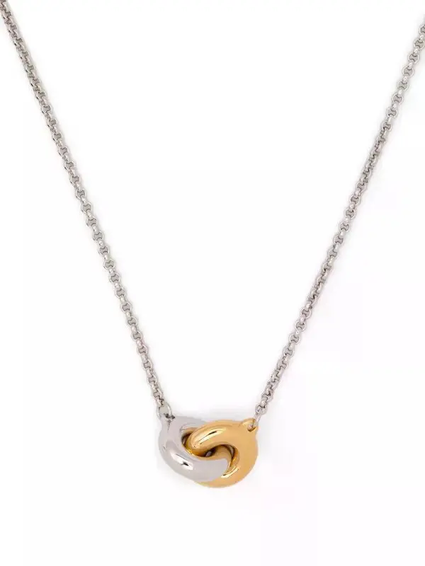 Tom Wood Sphere Double Pendant Duo Necklace - Silver