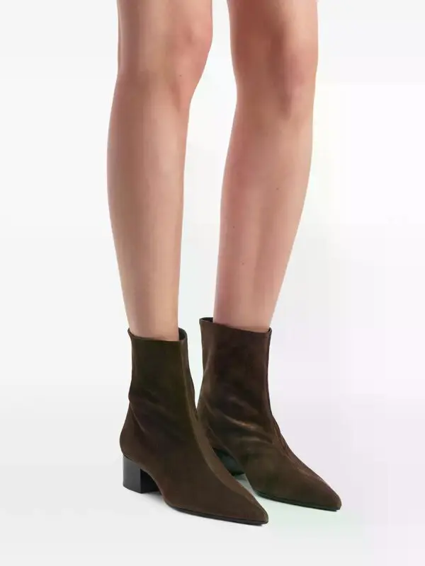 Khaite Suede Ankle Boots - Brown