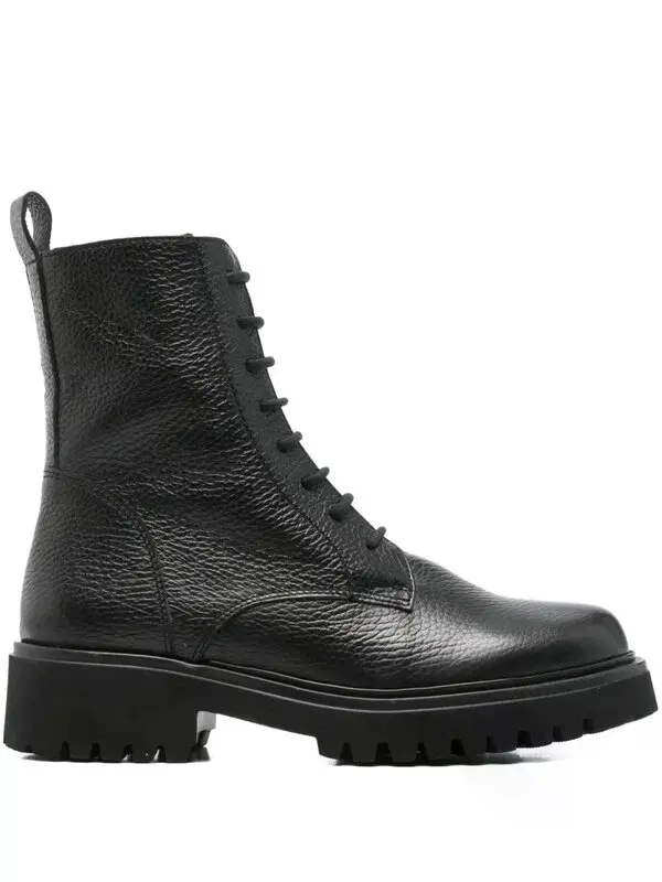 EVALUNA Leather Lace-up Boots