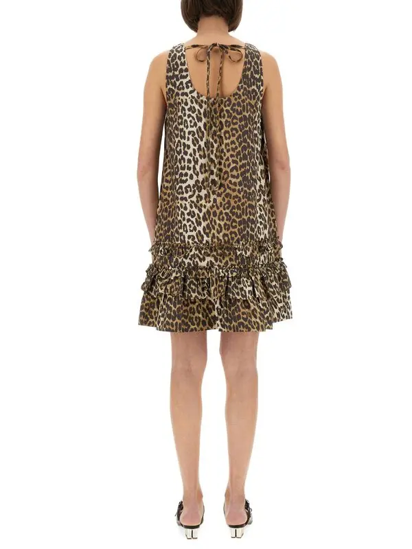 GANNI Leopard Mini Dress