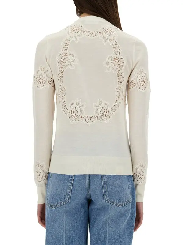 Dolce & Gabbana Cashmere And Silk Cardigan - Ivory
