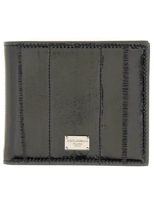 Dolce & Gabbana Eel Skin Wallet - Black